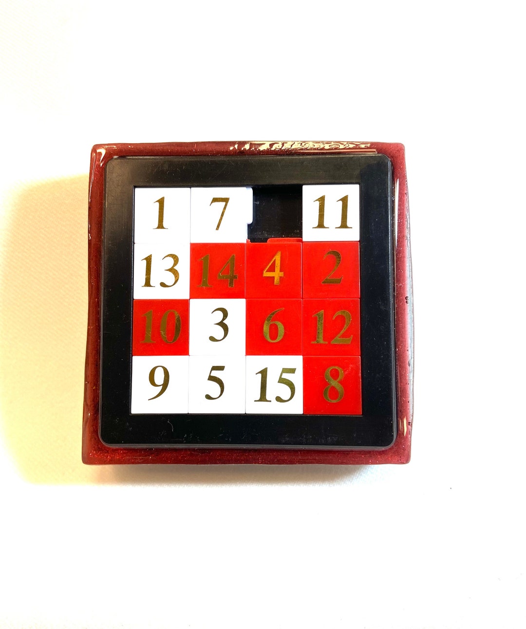 Playable Number Puzzle Game - 3" Square Weight - Etsy