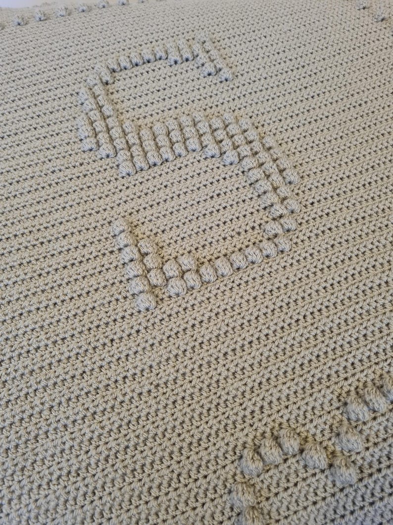 LETTER R, Crochet Baby Blanket Pattern, Initial, Letter, Personalised ...