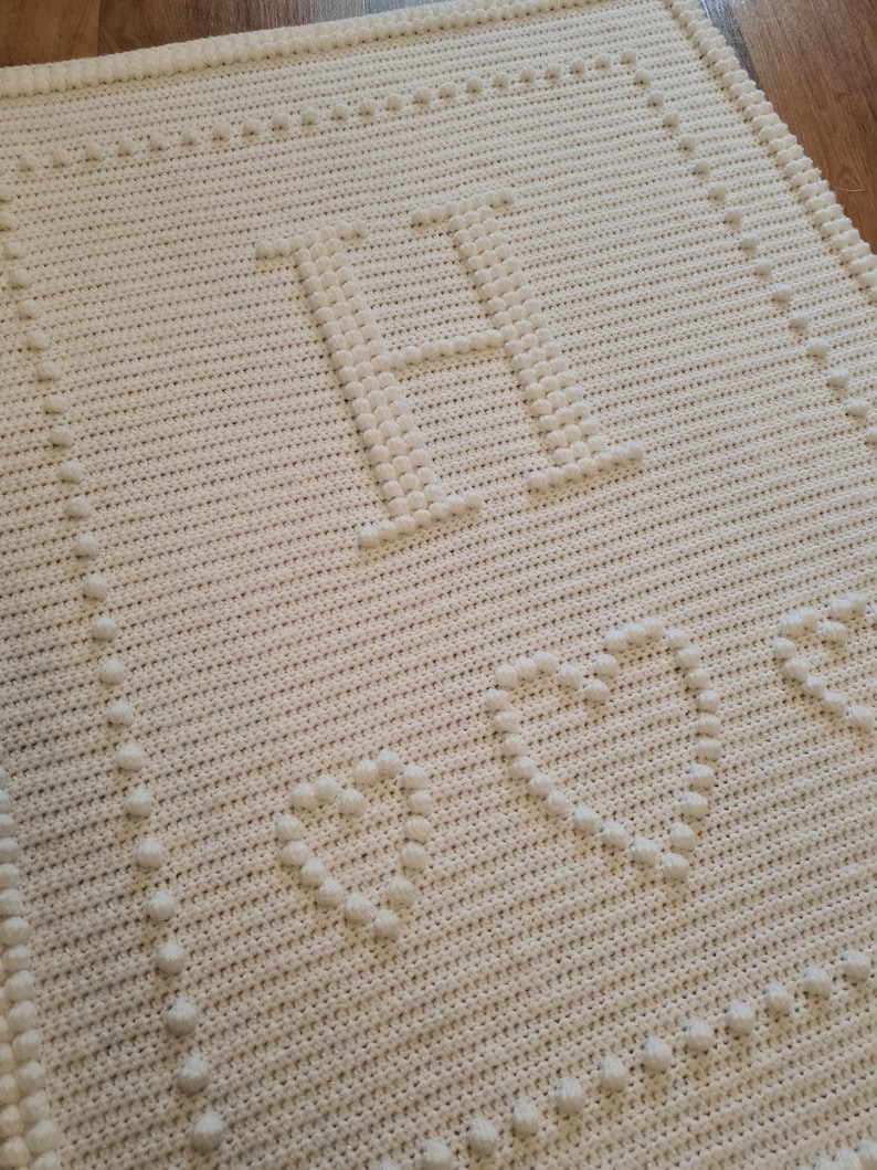 LETTER R, Crochet Baby Blanket Pattern, Initial, Letter, Personalised ...