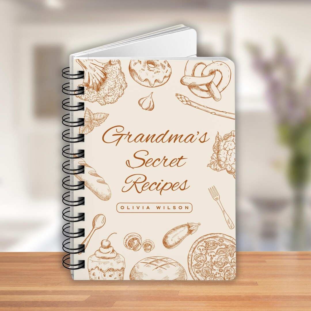 Personalized Recipe Book, Mothers Day Gift, Custom Journal Cookbook ...