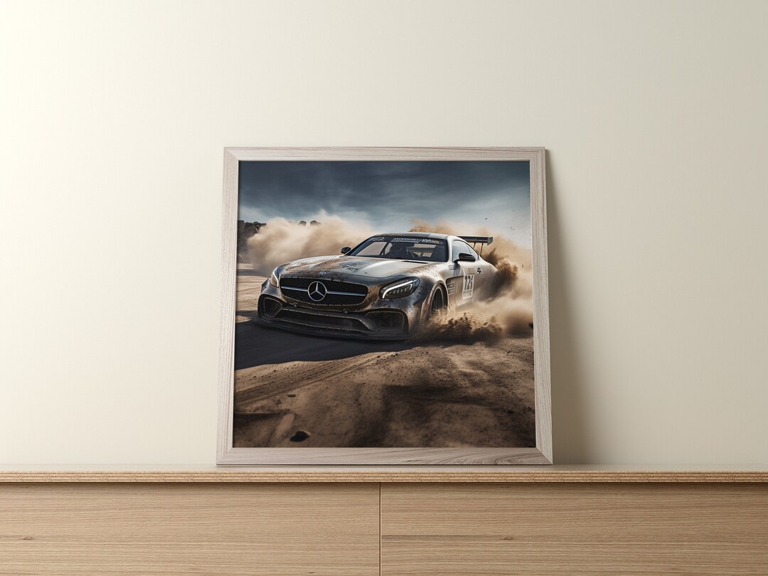 Mercedes AMG Inspired Digital Art, Mercedes AMG Drifting, Printable Car ...
