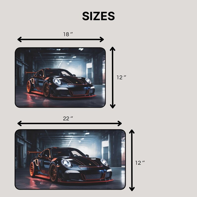 Porsche 911 GT3 RS Gaming Mouse Pad | Large Gaming Desk Mat | Gift for ...