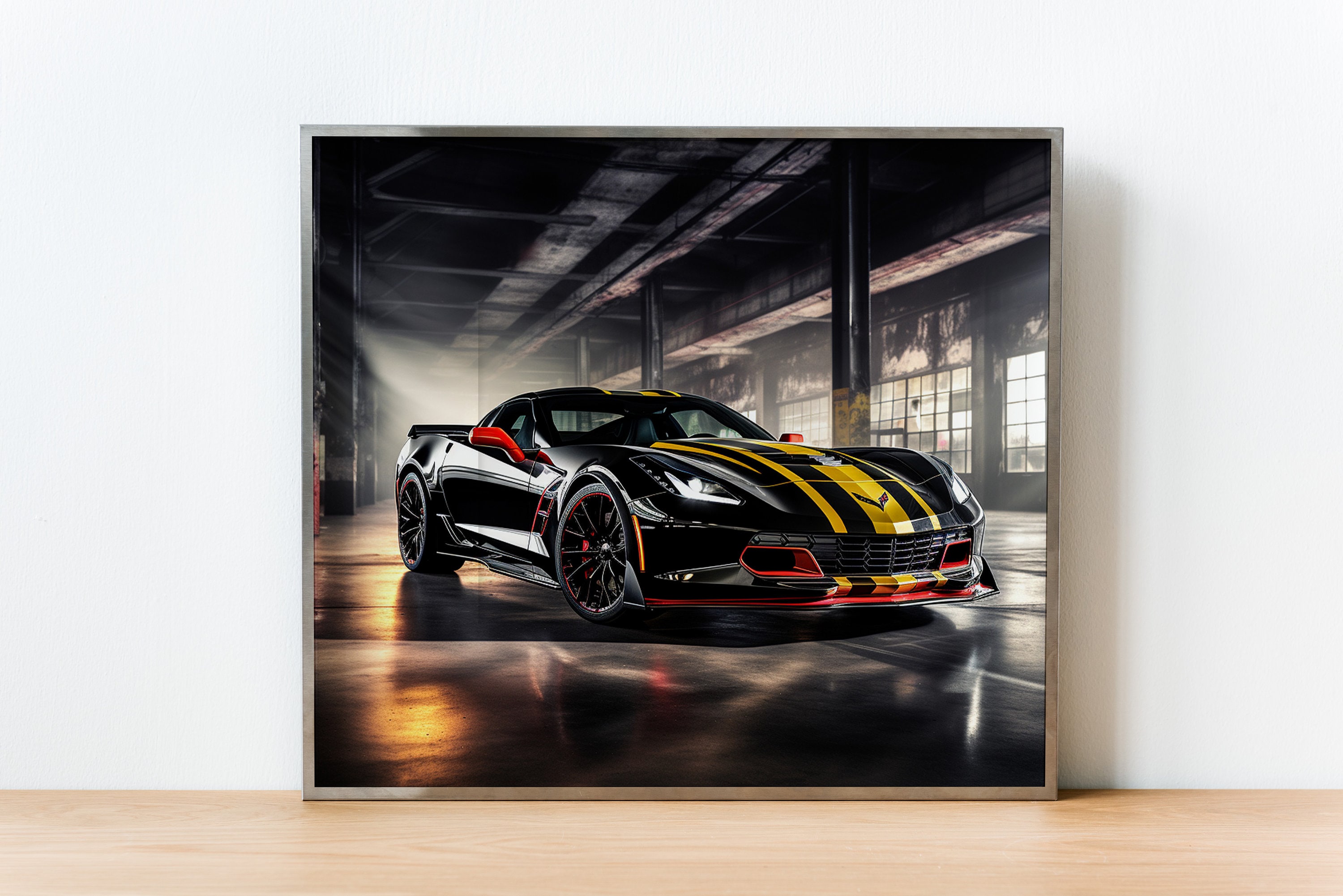 Chevrolet Corvette Digital Art, Chevrolet Corvette Poster, Printable ...