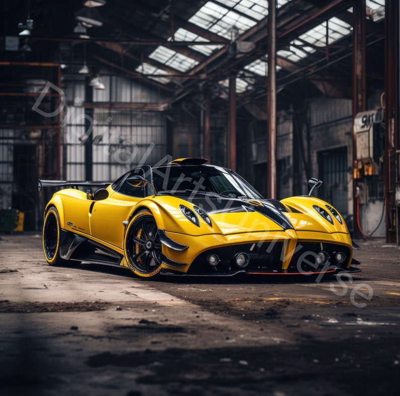 Pagani Huayra Digital Art, Pagani Huayra Poster, Printable Car Poster ...