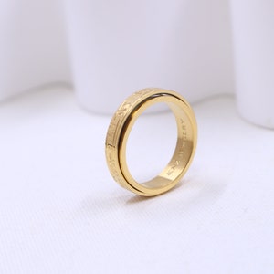 Fidget Gold Ring | Quran Jewelry | 18k Gold Plated Jewelry | Waterproof ...