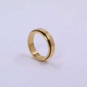 Fidget Gold Ring | Quran Jewelry | 18k Gold Plated Jewelry | Waterproof ...