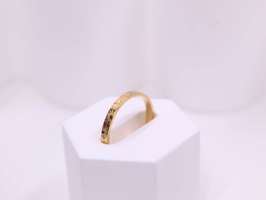 Sunshine Ring | Sun | Sunset Ring | Beach Jewelry | Waterproof | Minimal | Bridesmaid Gift ...