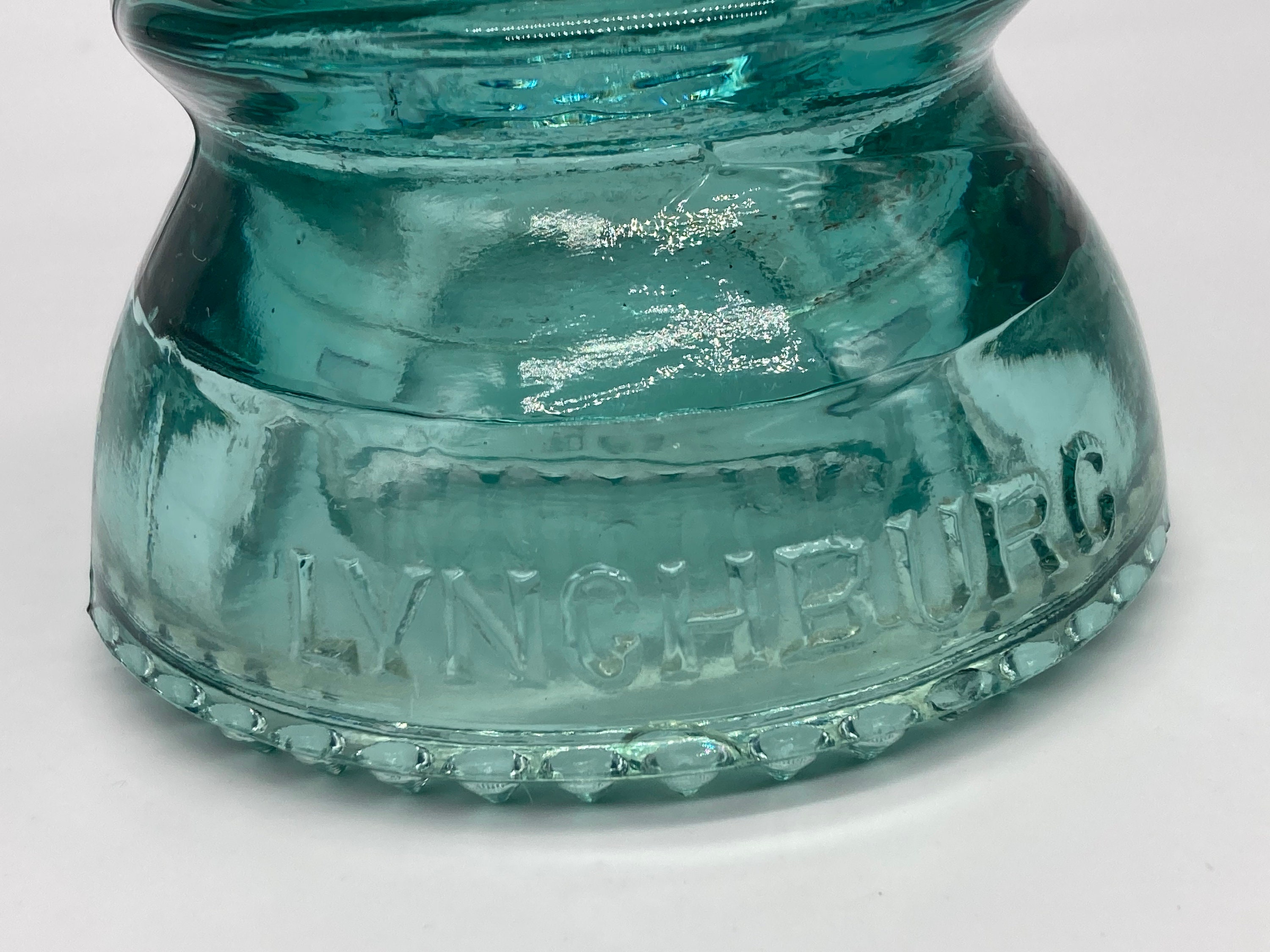 Vintage Lynchburg No. 44 Glass Insulator CD 154 Aqua Blue - Etsy Australia