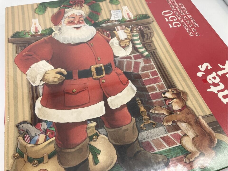 Vintage Gibson Jigsaw Puzzle Santa’s Snack 550 Piece 18” X 24” *NEW* - Etsy