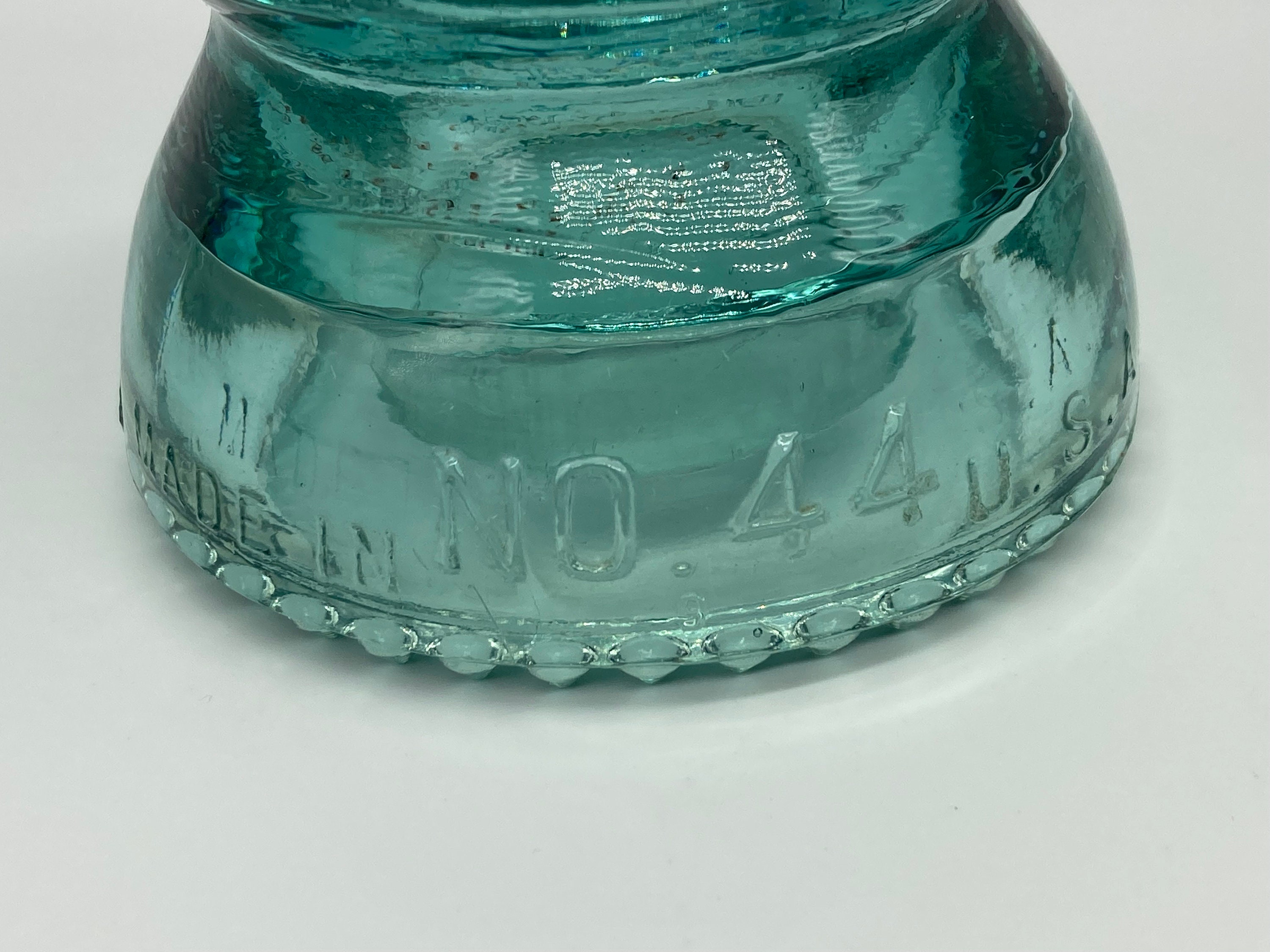 Vintage Lynchburg No. 44 Glass Insulator CD 154 Aqua Blue - Etsy Australia