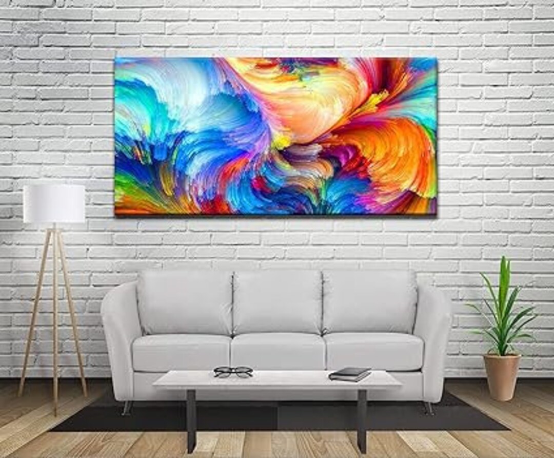 Paint Splash Panoramic Wall Art Print Framed XXL - Etsy
