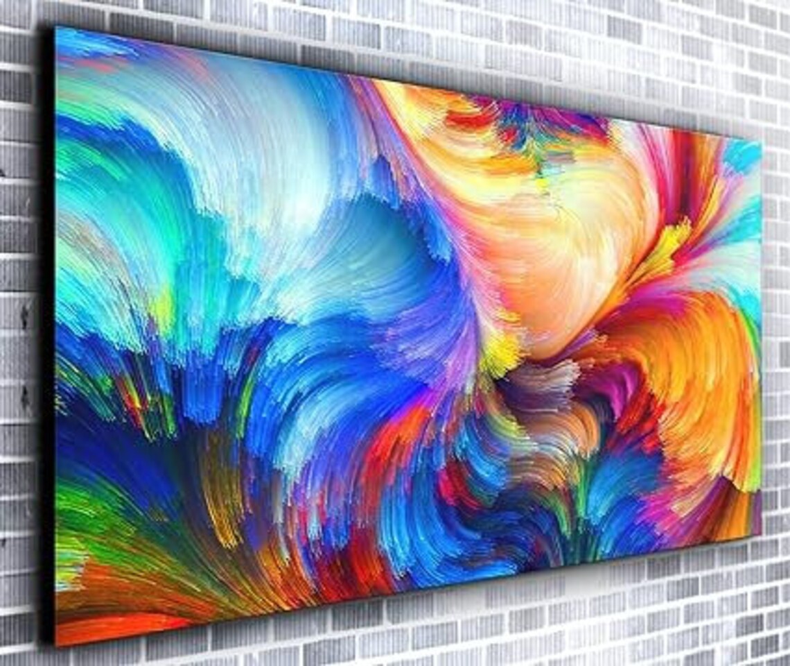 Paint Splash Panoramic Wall Art Print Framed XXL - Etsy