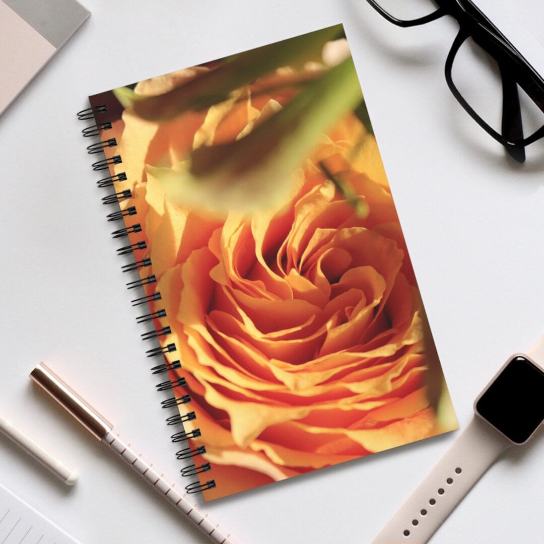 Spiral Journal Rose With Gloriosa Flower - Etsy