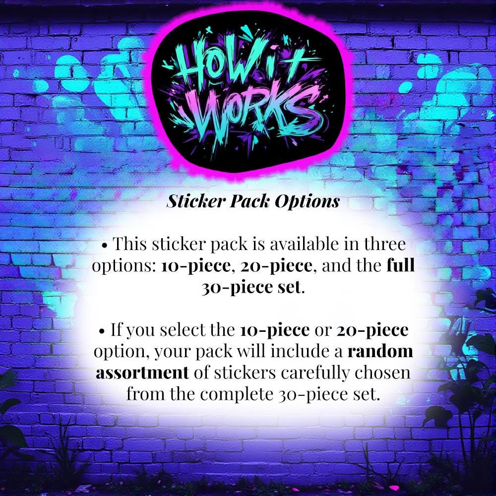 Jinx Arcane Inspired Neon Stickers Soft Matte Cyberpunk Sticker ...