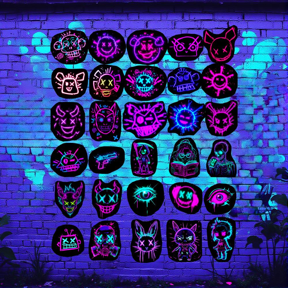 Jinx Arcane Inspired Neon Stickers Soft Matte Cyberpunk Sticker ...