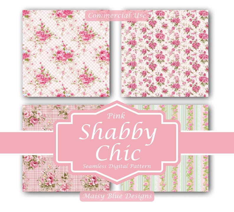 Pink Shabby Chic Digital Paper Pack, Coquette Lace, Bows (PNG) - Etsy