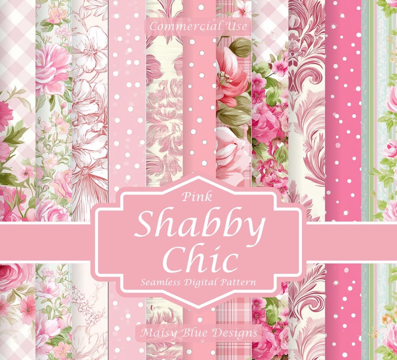 Pink Shabby Chic Digital Paper Pack, Coquette Lace, Bows (PNG) - Etsy