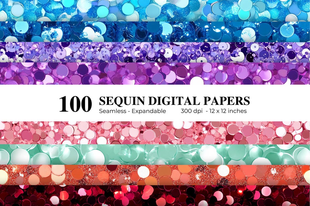100 Rainbow Glitter Digital Papers, Commercial Use (PNG) - Etsy