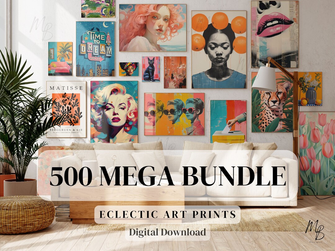 Eclectic Gallery Wall Art Set, 500+ Prints (digital Download) - Etsy