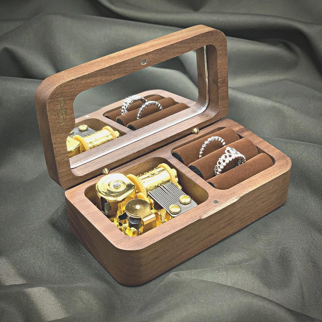 Personalized Wooden Music Box | Custom Wedding Ring Holder |gift for ...