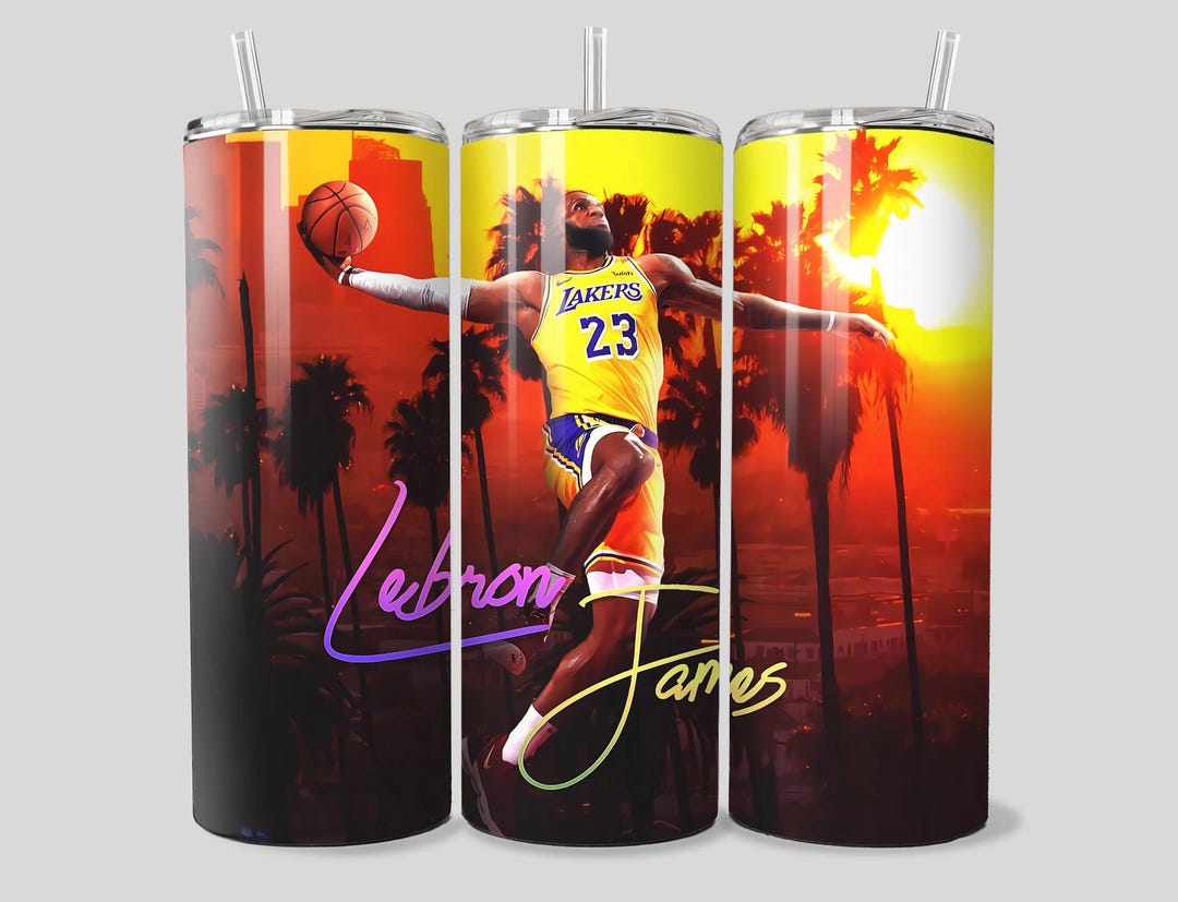 Lebron James 20oz Tumbler, Gift for Basketball Fan, Travel Mug, Gift ...