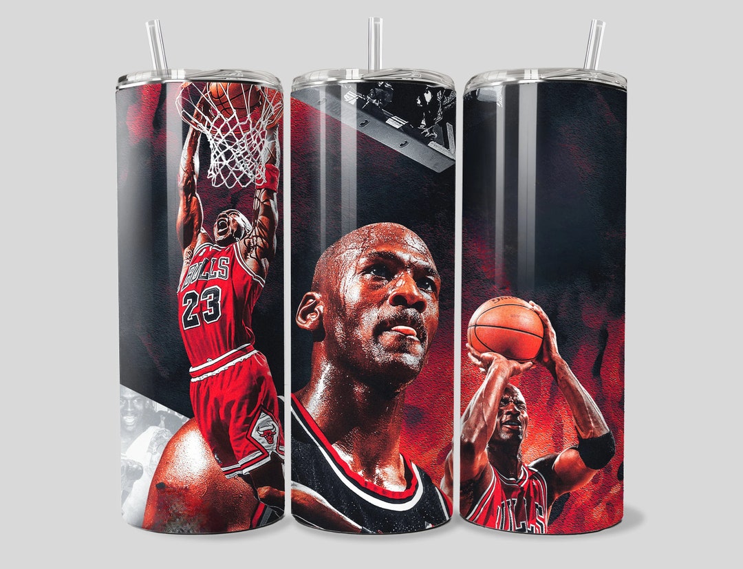 Michael Jordan 20oz Tumbler, Gift for Basketball Fan, Travel Mug, Gift ...