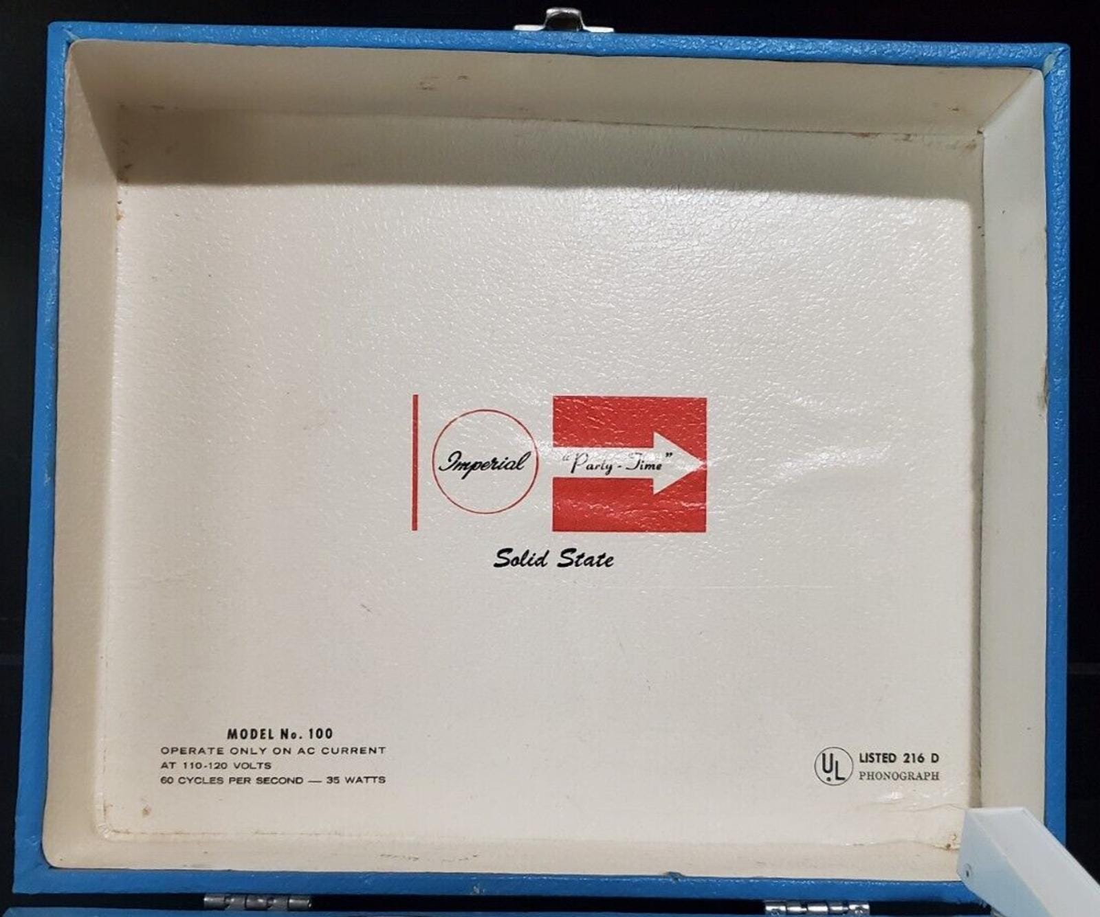 Imperial Party Time Solid State Record Player Model 100 With qty 35 45 ...