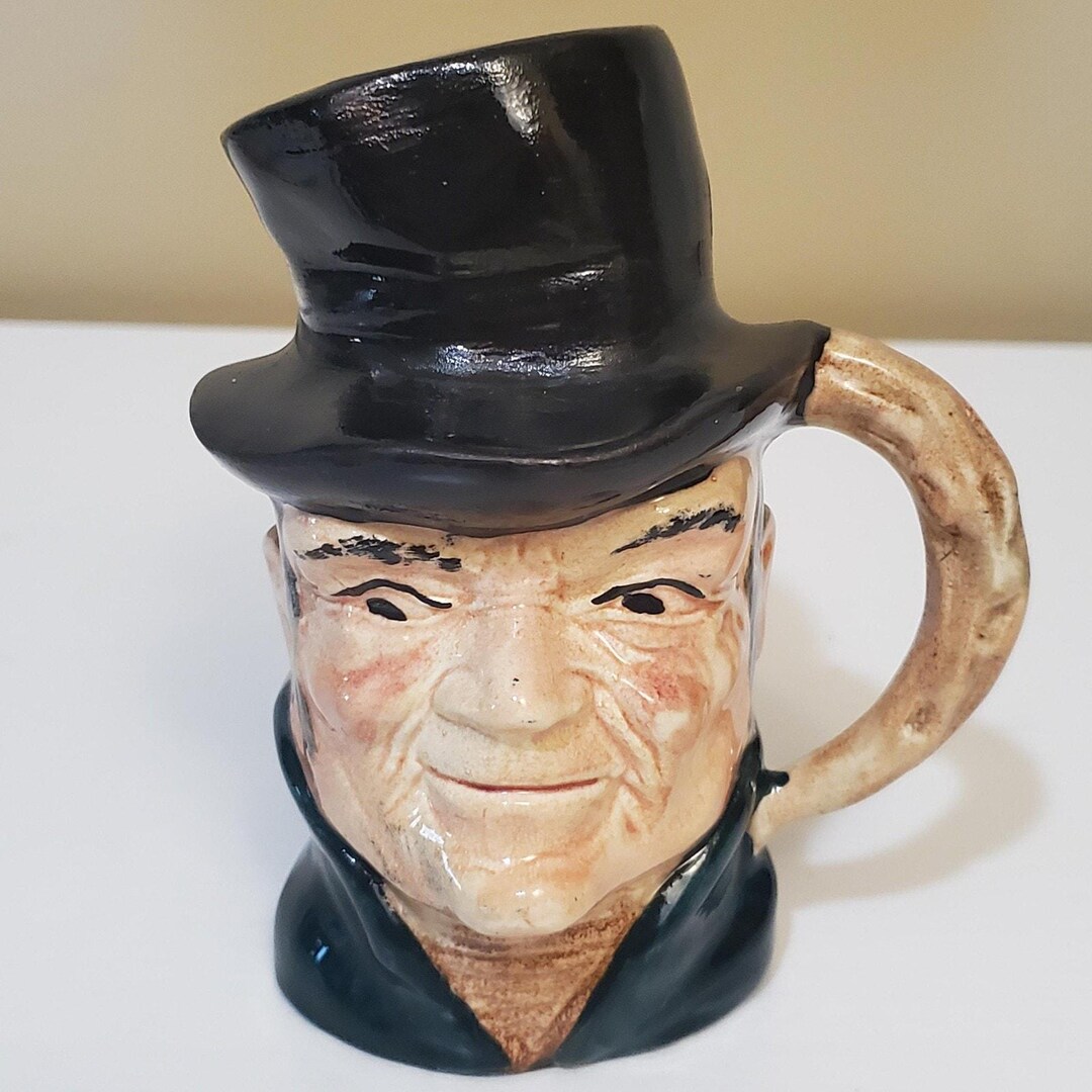 Character Face Toby Jug Mug Top Hat Man Hand Painted Ceramic Figural ...