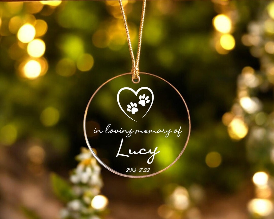 Custom in Loving Memory Pet Ornament, Personalized Pet Name Ornament ...