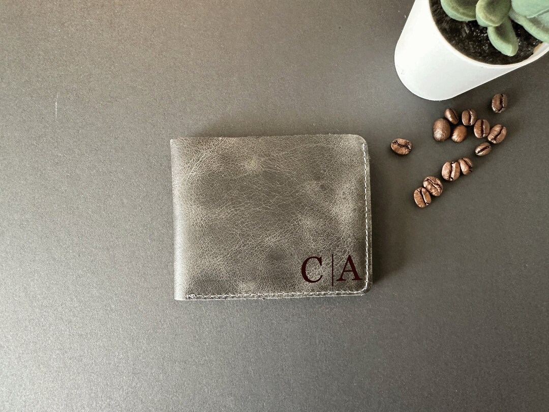 Personalized Leather Wallet, Engraved Genuine Leather Custom Wallet ...