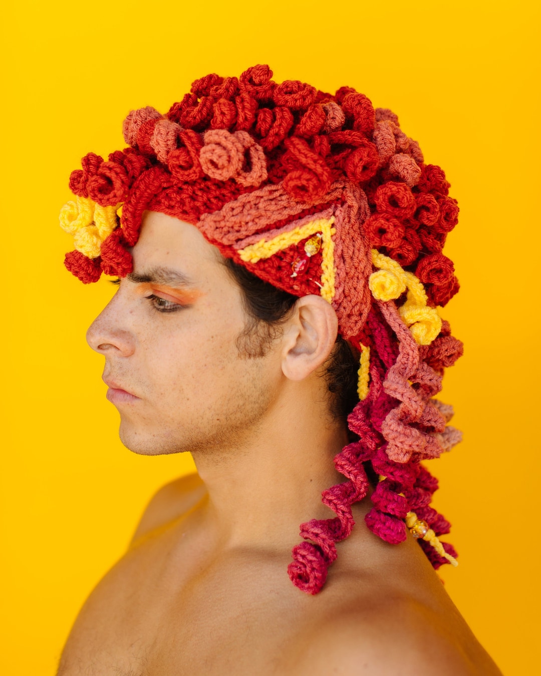 Mullet Mohawk Crocheted Wig - Etsy