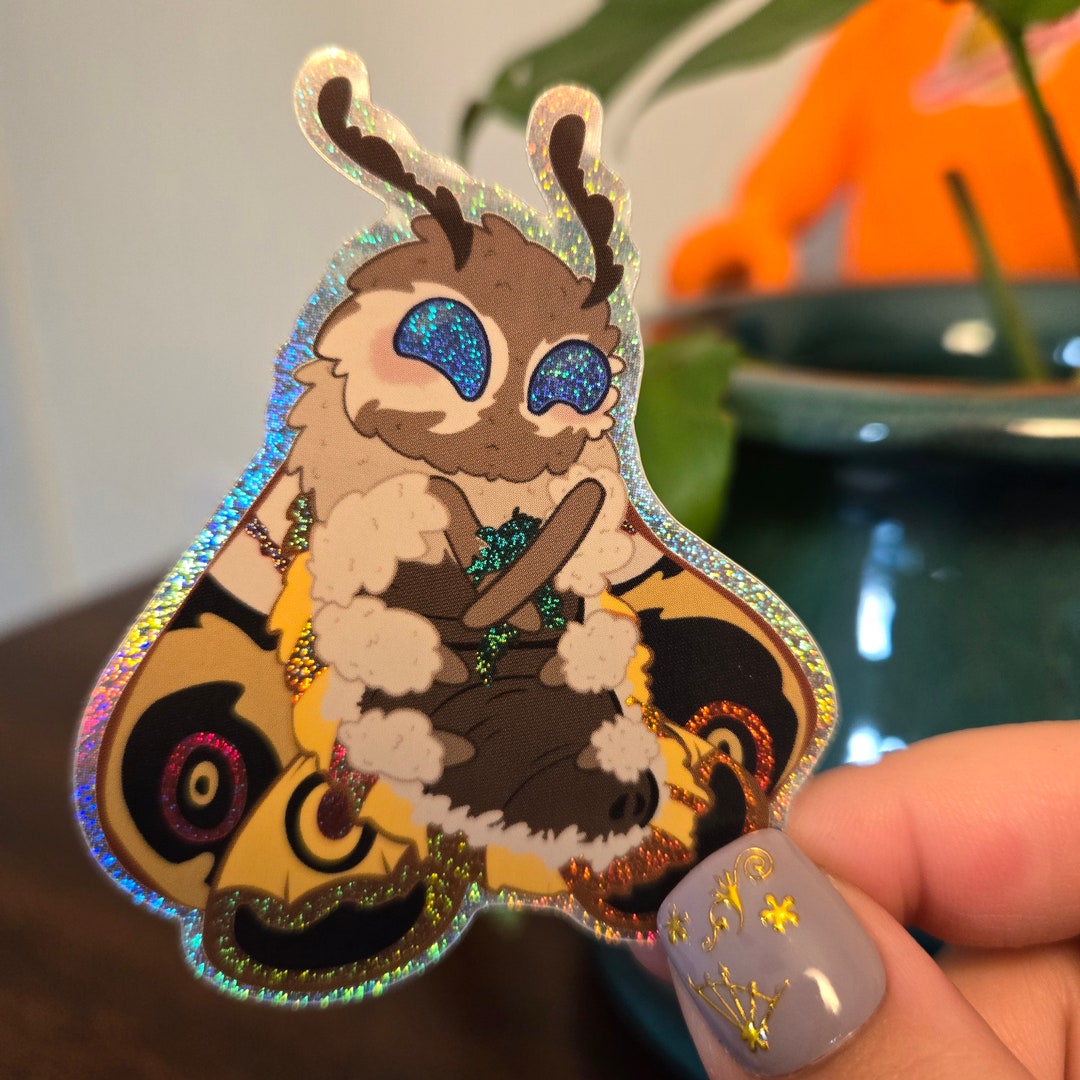 Mothra Godzilla Vinyl Pixie Dust Sticker, Mothra With Godzilla Plush ...