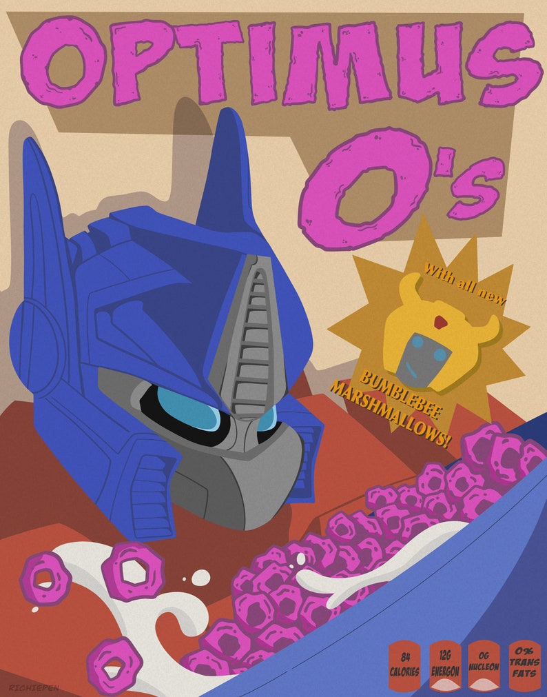 Robot Cereal Box Art Print - Etsy