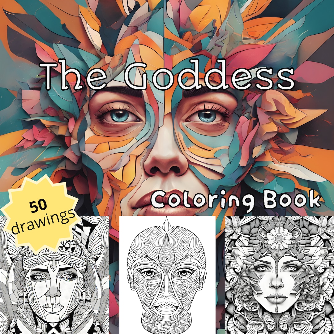 The Goddess Coloring Book for Adults and Teens, Printable PDF Coloring ...