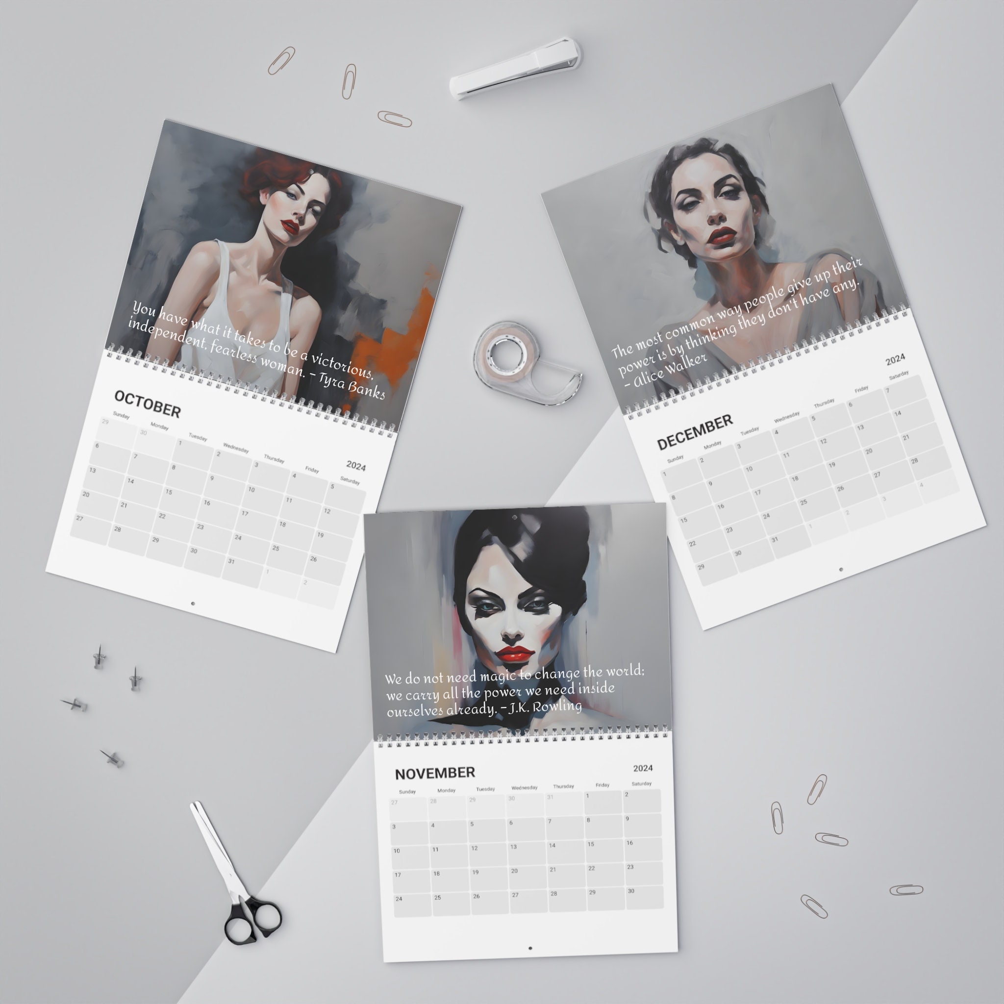 Women's Inspiration and Motivation Calendar 2024, Birthday Gift ...