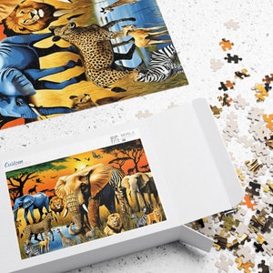 Colorful African Savannah Jigsaw Puzzle, Great Gift Idea, Family Fun ...