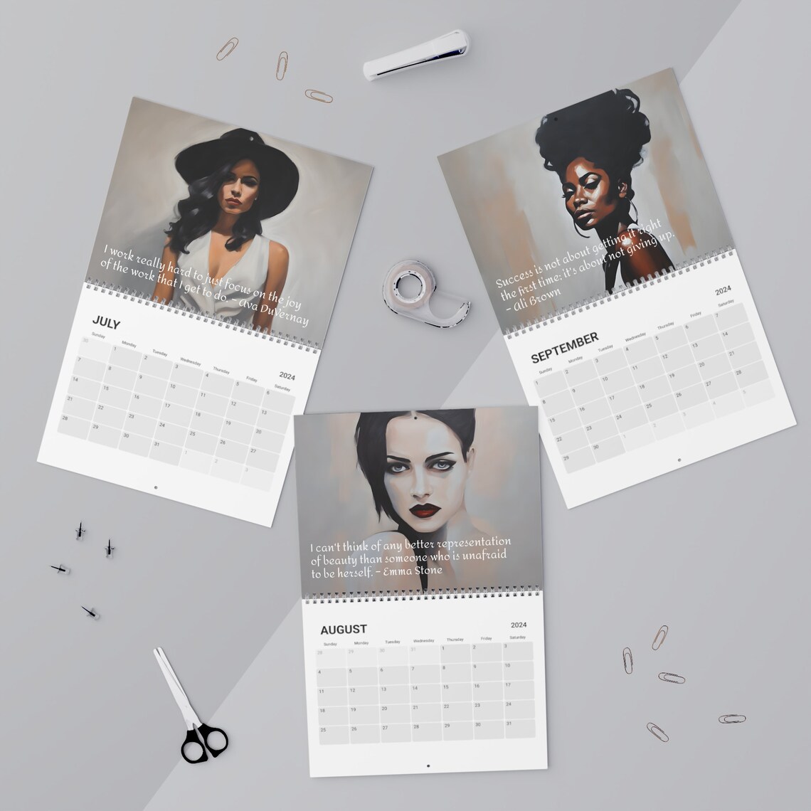 Women's Inspiration and Motivation Calendar 2024, Birthday Gift ...