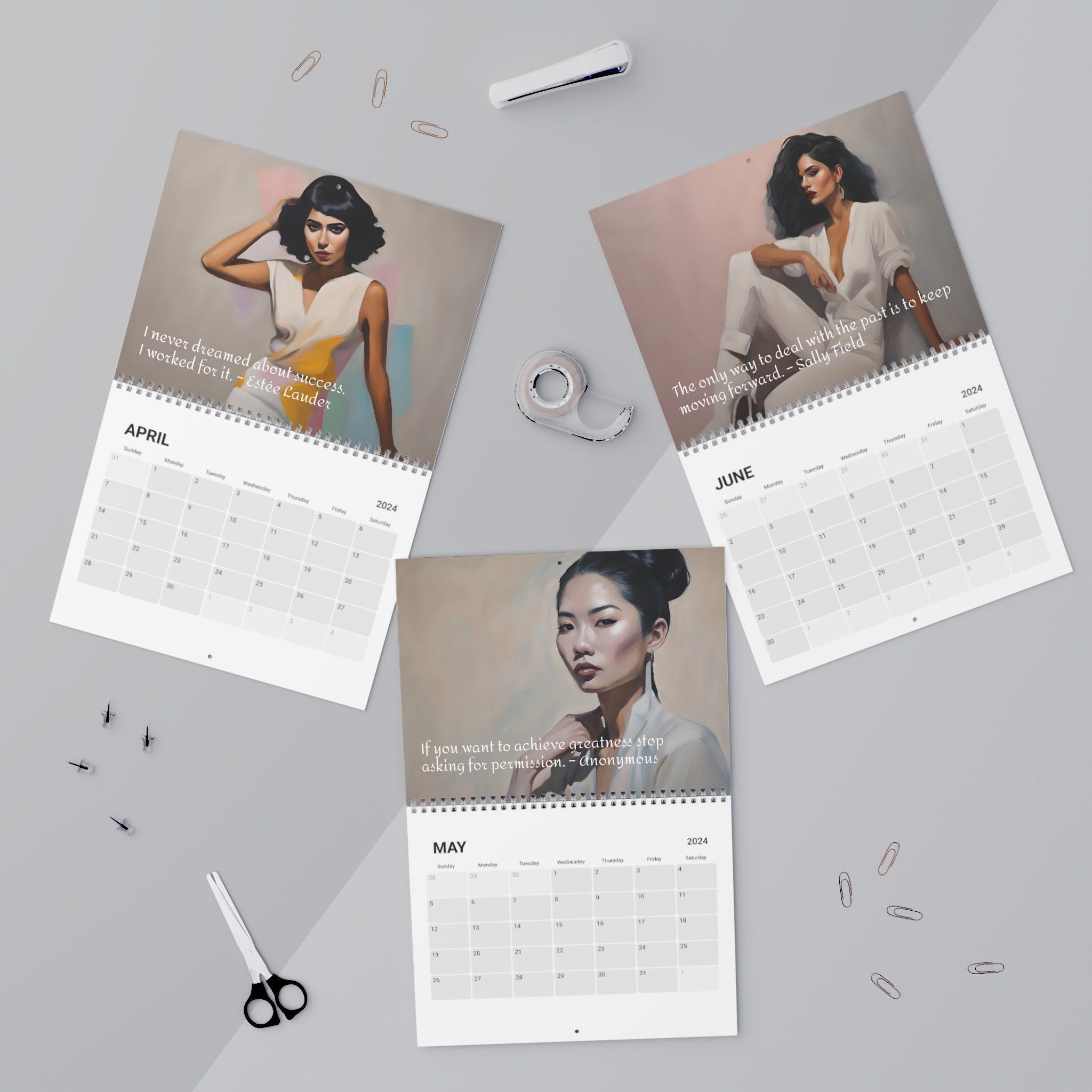 Women's Inspiration and Motivation Calendar 2024, Birthday Gift ...