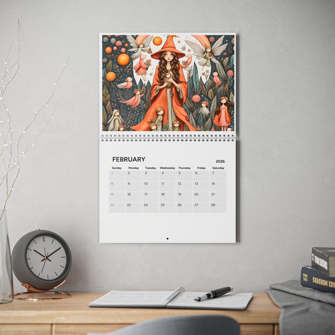 Fairy Tale Calendar (2026), Cute Whimsical Art, Birthday Gift ...