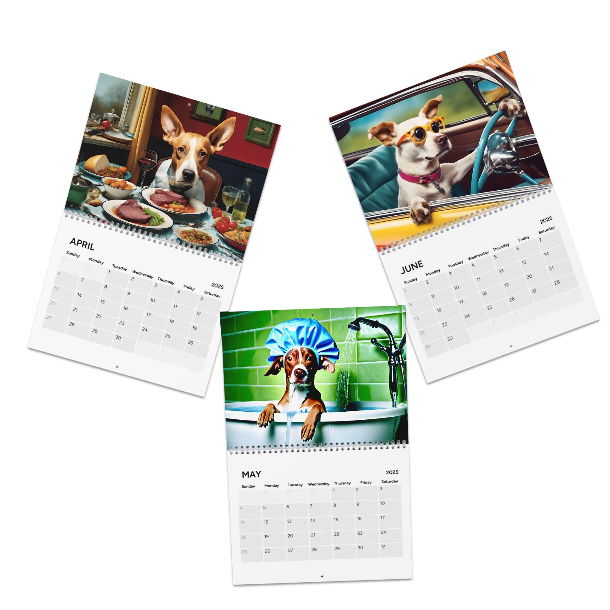 Dog Daze Humorous Dog Lover Calendar 2025, Birthday Gift, Christmas ...