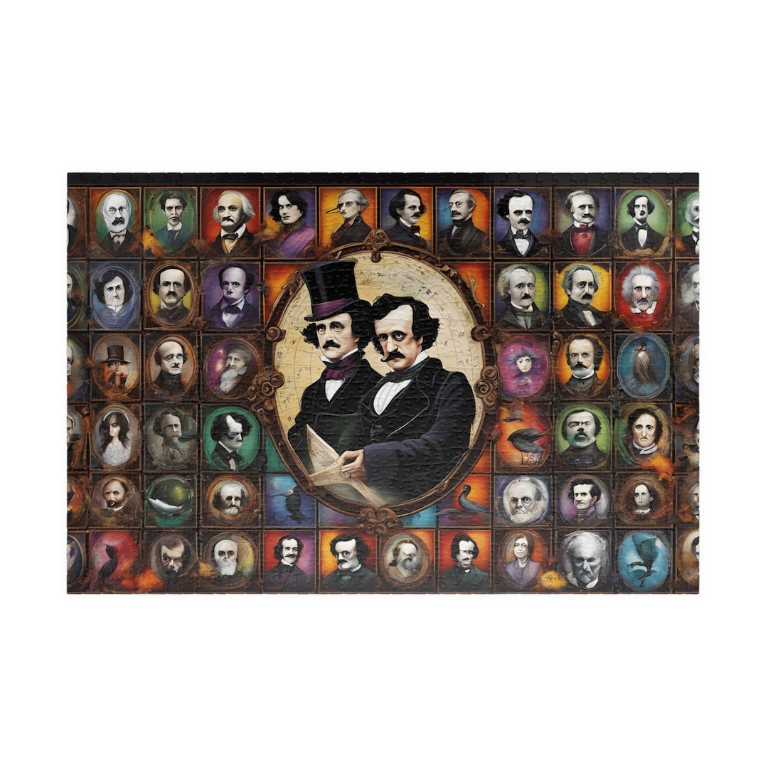 Colorful and Artful Edgar Allen Poe Jigsaw Puzzle, Great Gift Idea ...