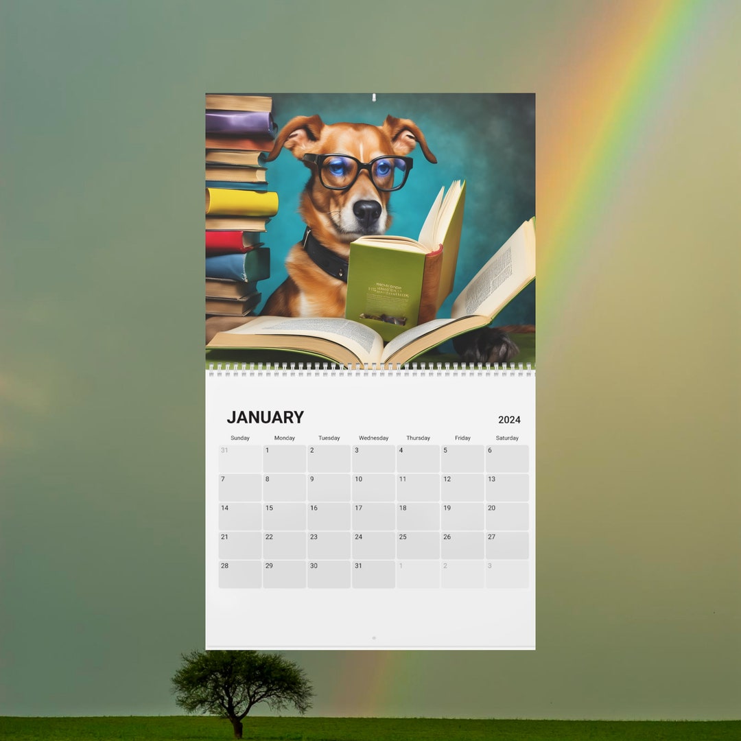 Dog Daze Humorous Dog Lover Calendar 2024, Birthday Gift, Christmas ...