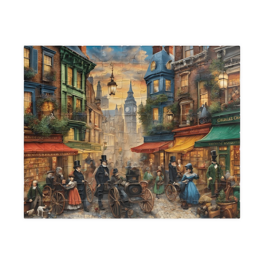 Colorful and Artful World of Charles Dickens Jigsaw Puzzle, Great Gift ...