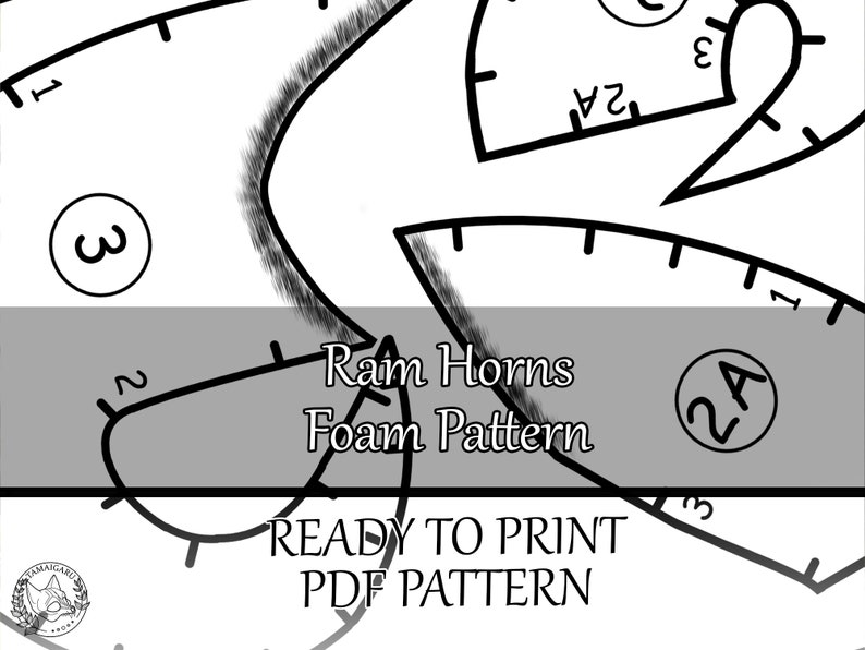 Ram Horns Pattern | Cosplay, DIY, Larp, GN, Craft, Roleplay, Foam ...