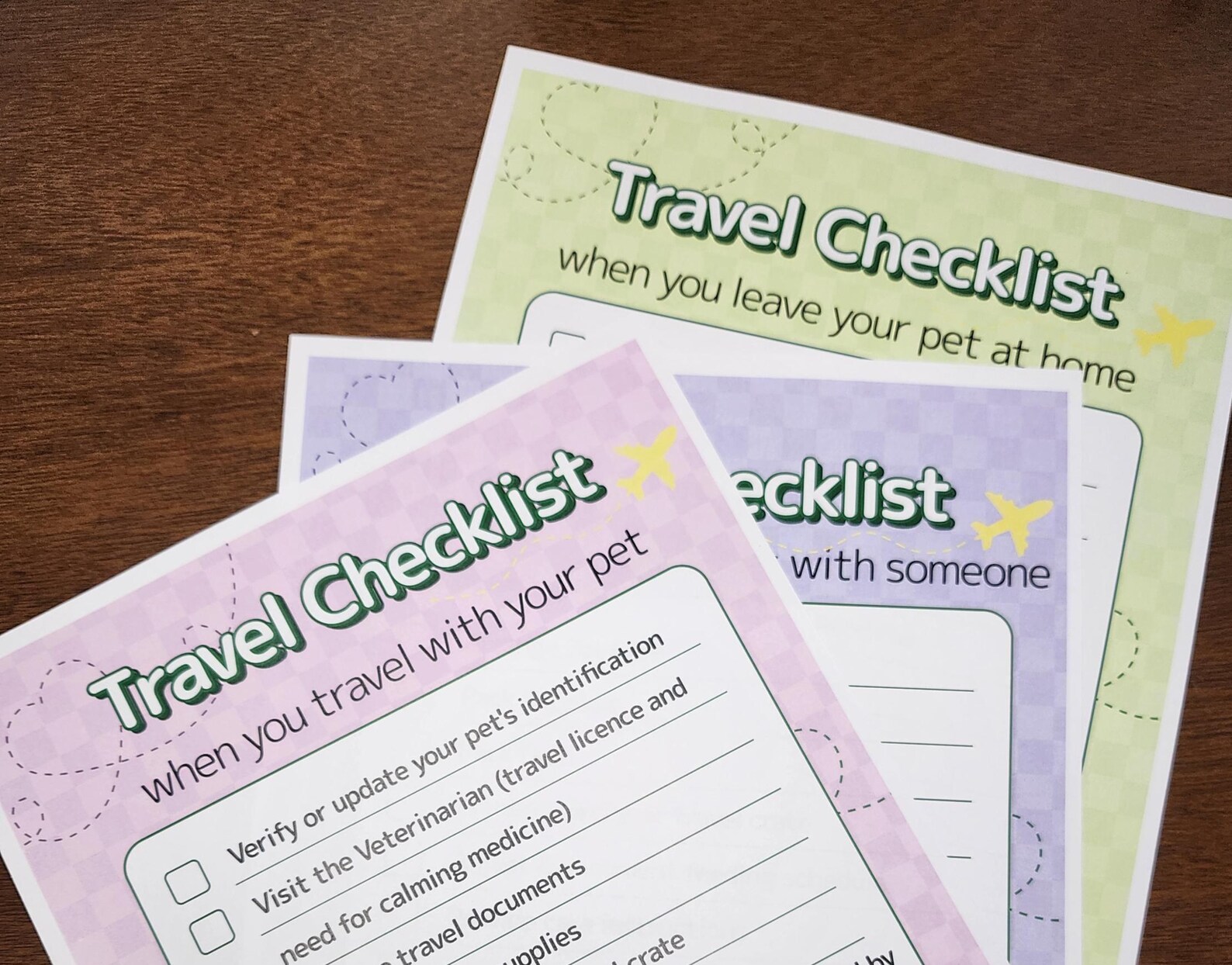 Pet Travel Essentials Checklist - Dog and Cat Travel, Printable PDF ...