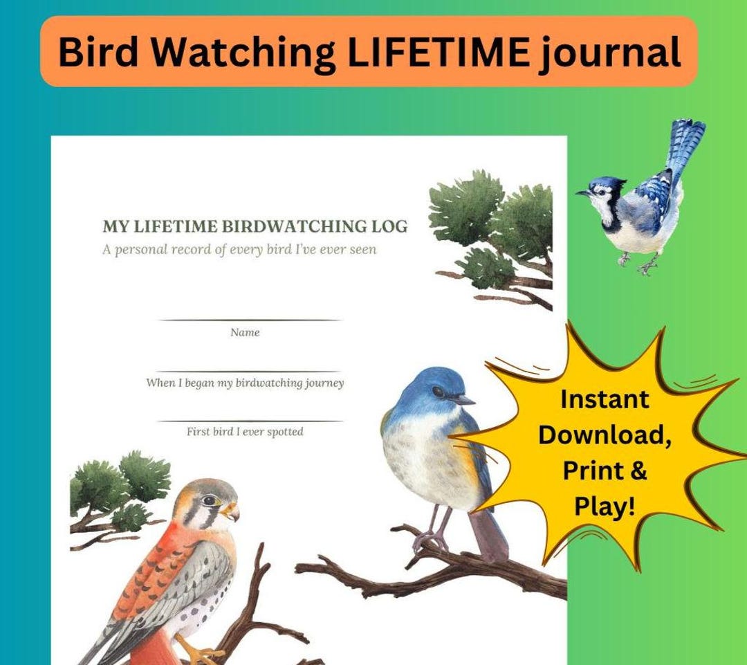 Buy Birdwatching Journal Log: Instant Download Online in India - Etsy
