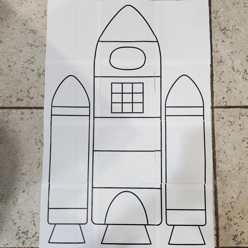Rocket Craft Printable for Kids – Build a Rocket Coloring & Activity ...