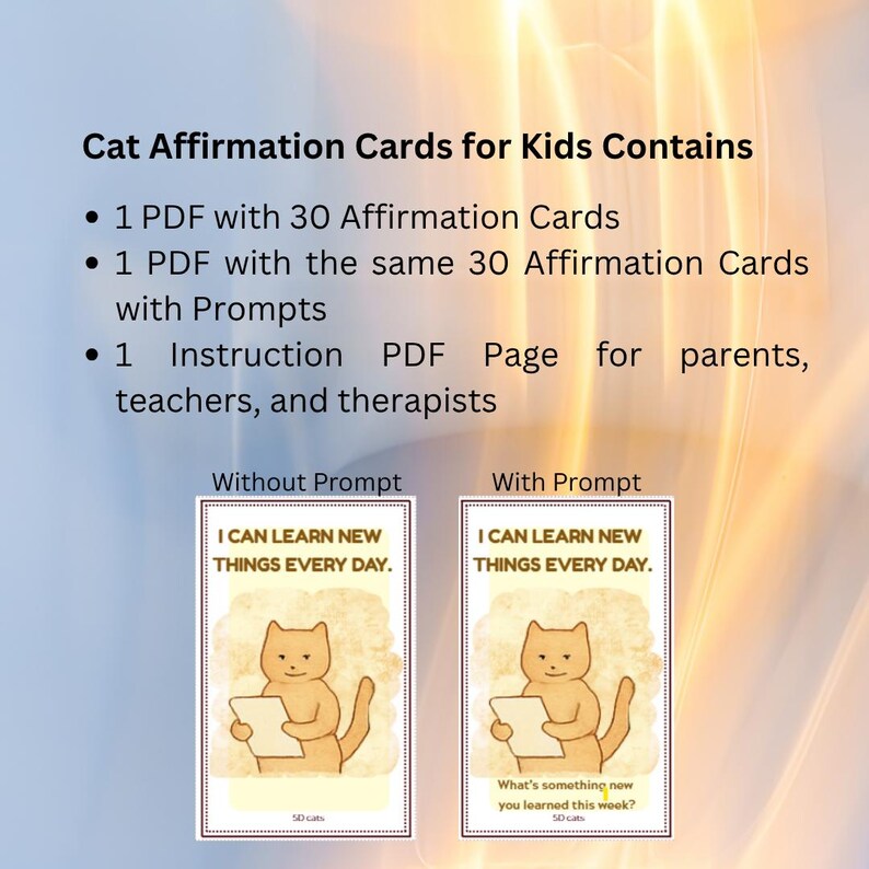 Positive Affirmation Cards for Kids Ages 4–8 – Confidence & Emotional ...