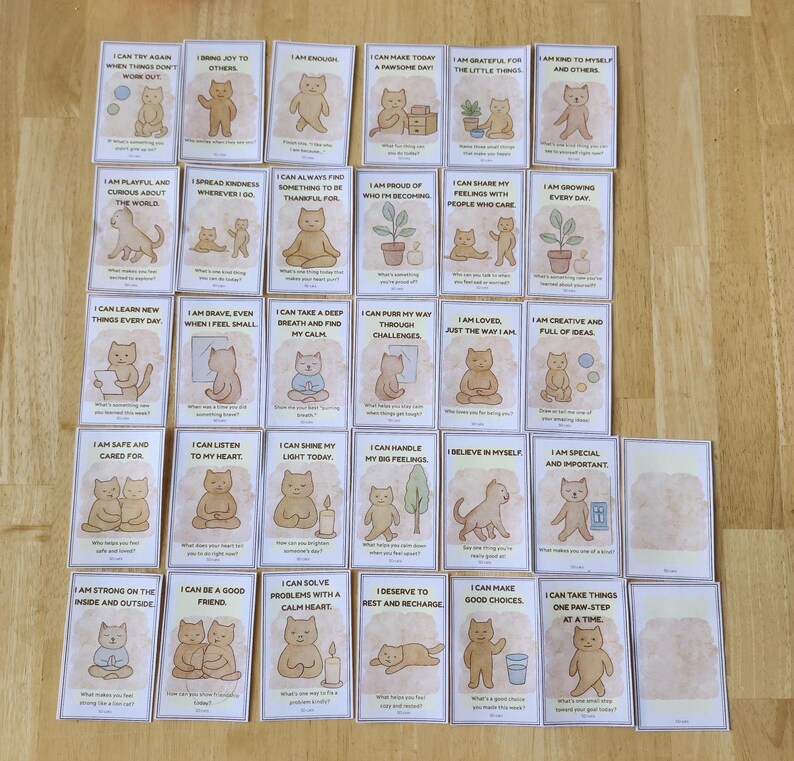 Positive Affirmation Cards for Kids Ages 4–8 – Confidence & Emotional ...