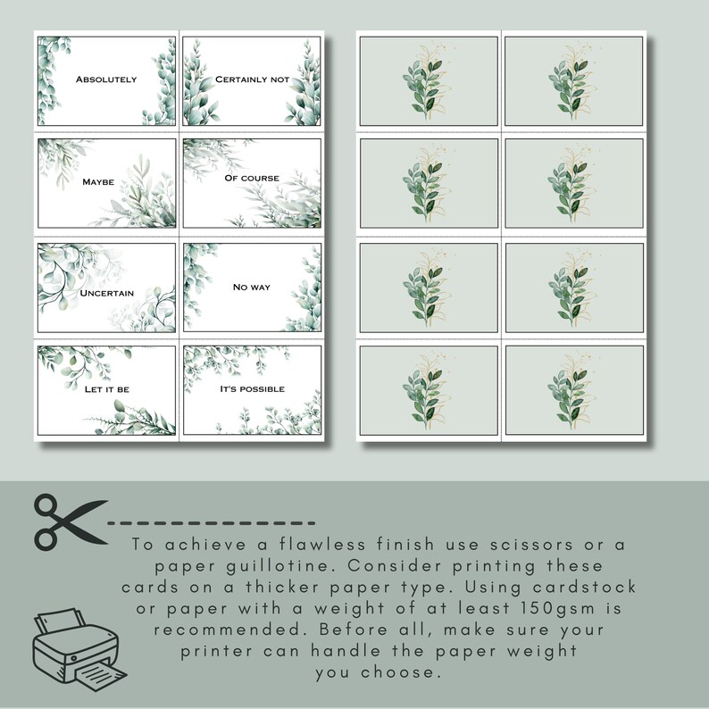 Yes / No / Maybe Answer Cards Printable PDF - Etsy
